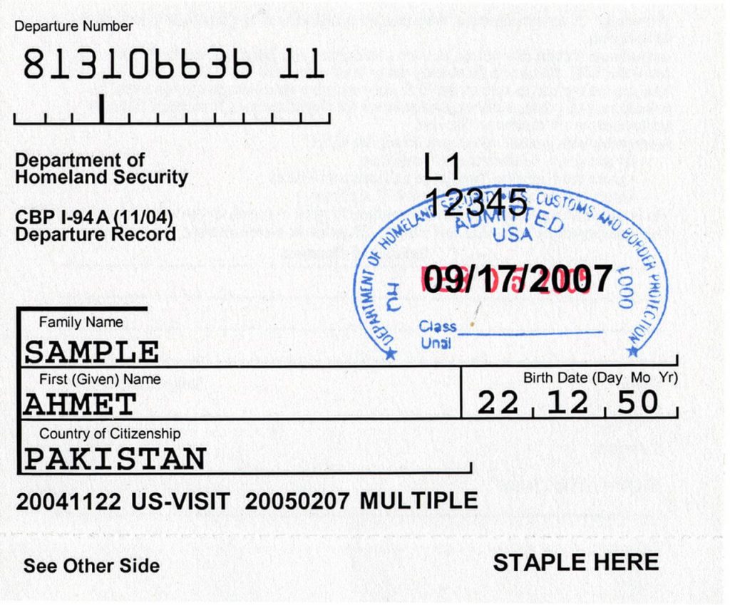 Form I | 94 – Information and Details | US Visa Help
